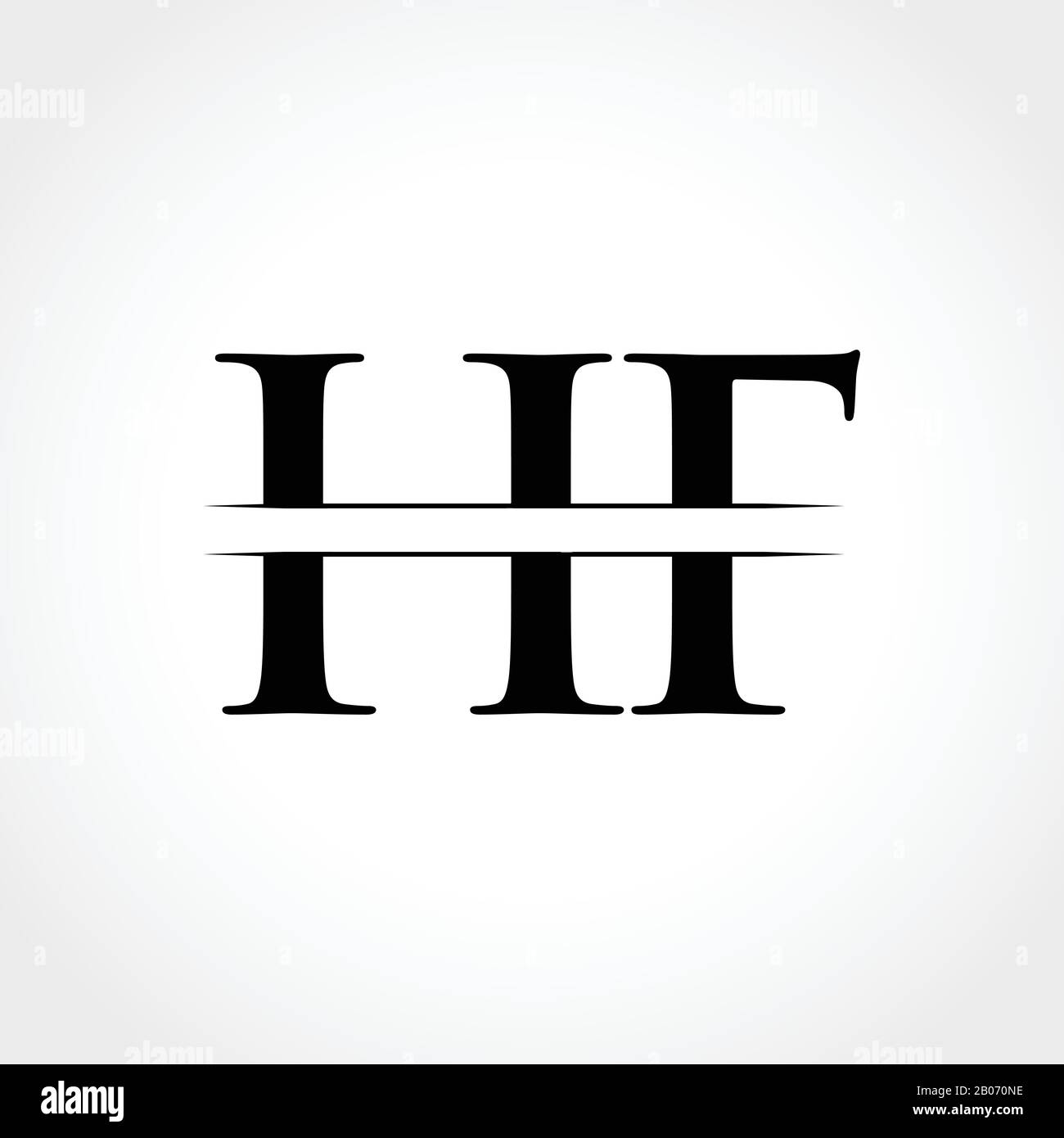 HF letter Type Logo Design vector Template. Abstract Letter HF logo ...
