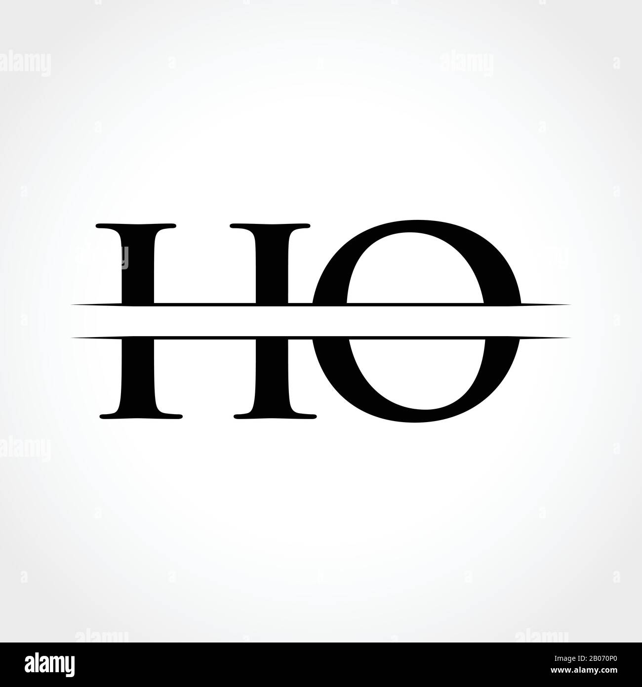 HO letter Type Logo Design vector Template. Abstract Letter HO logo ...