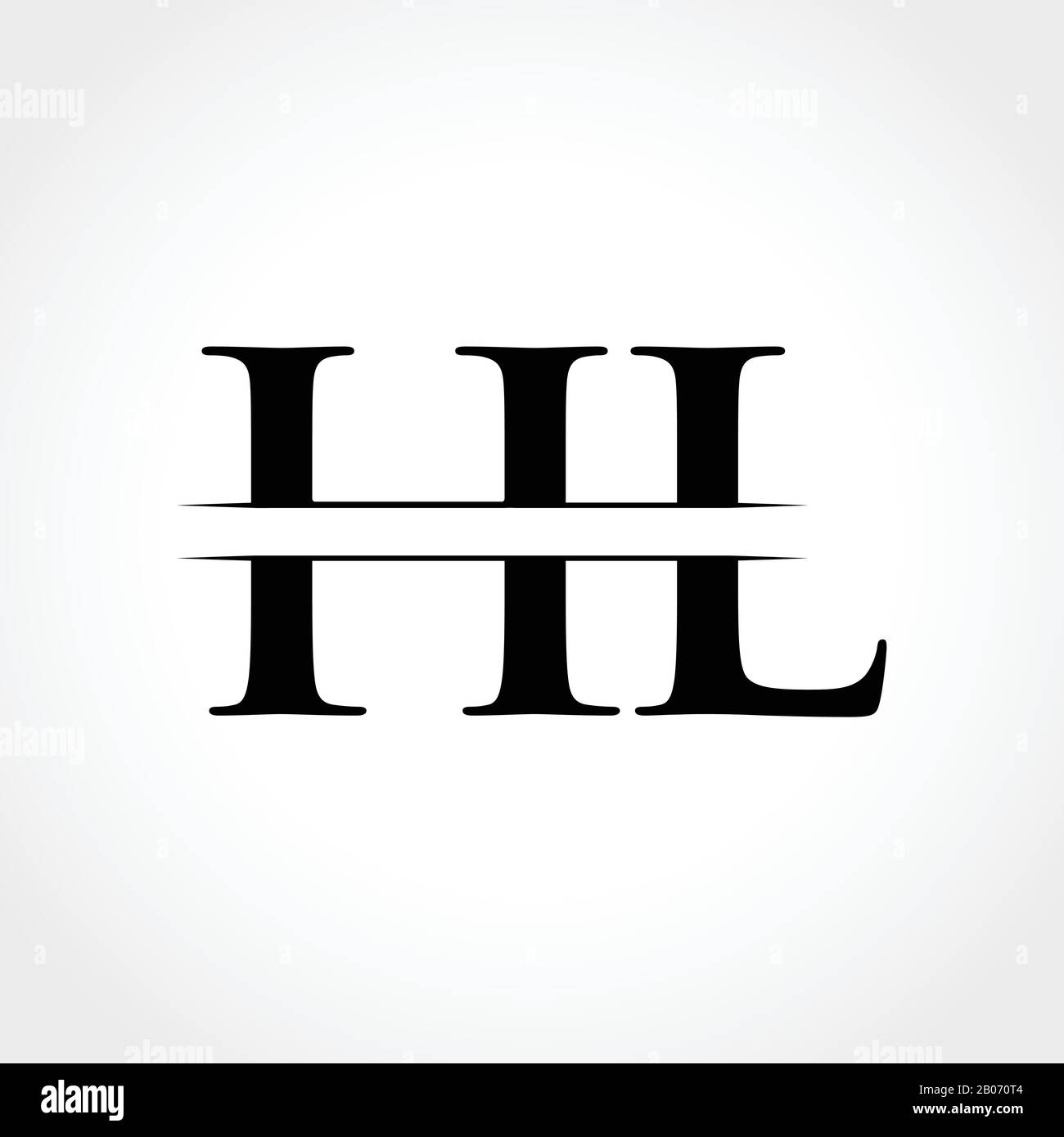 HL letter Type Logo Design vector Template. Abstract Letter HL logo ...
