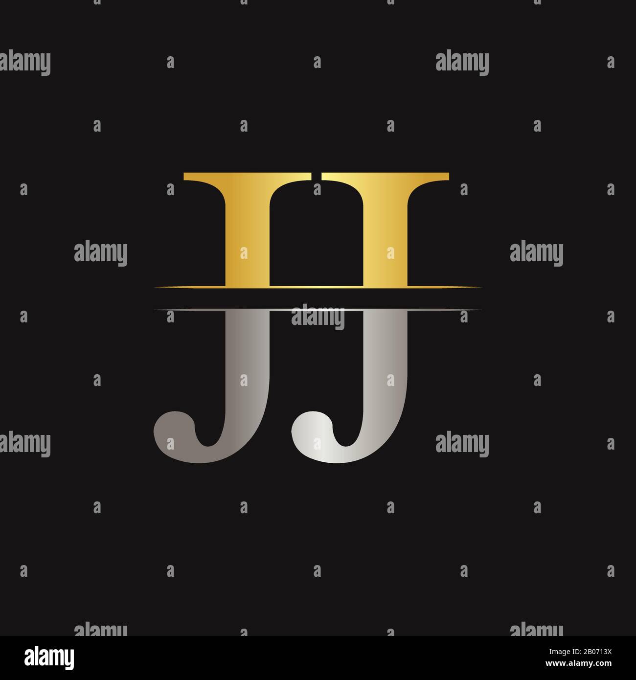 JJ letter Type Logo Design vector Template. Abstract Letter JJ logo ...