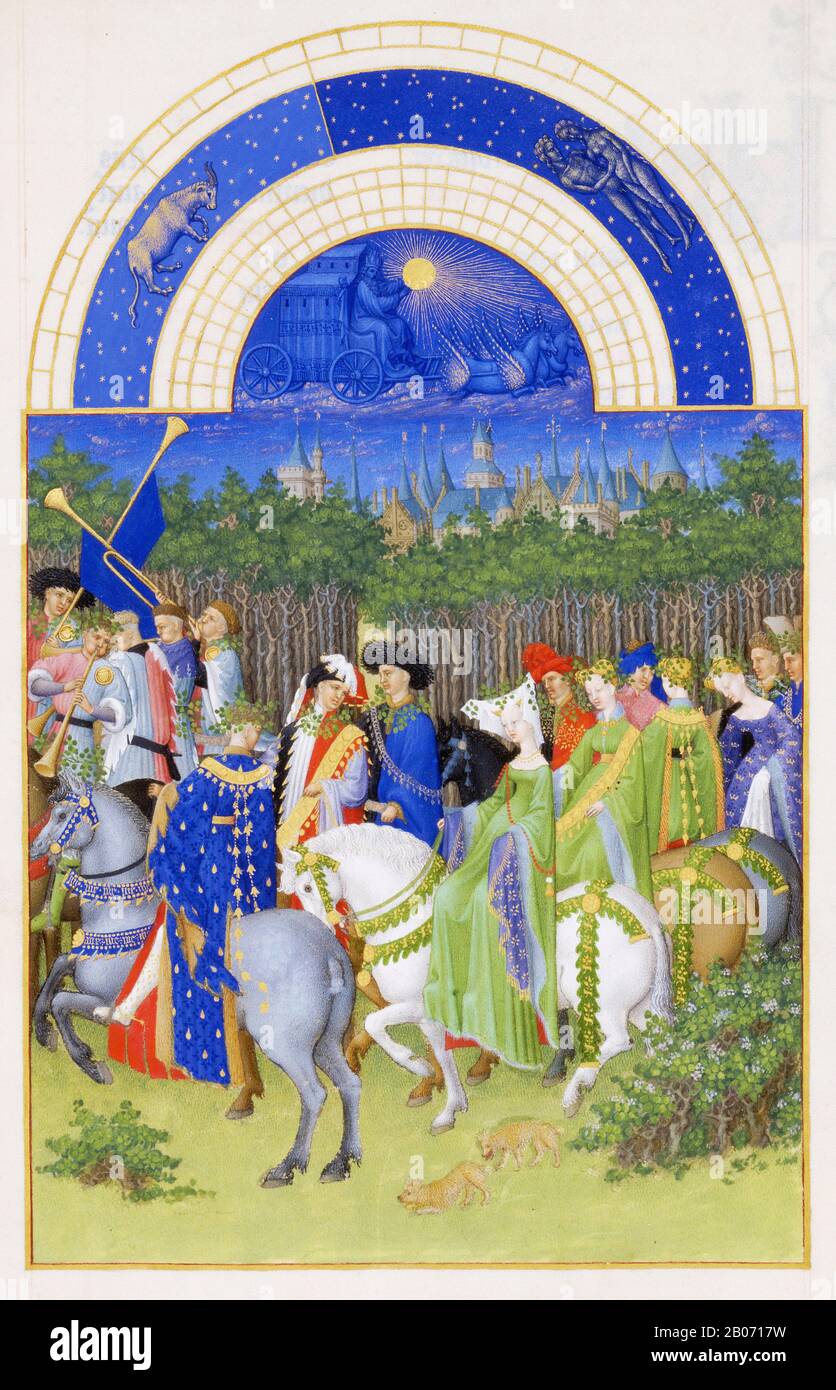The Very Rich Hours of the Duke of Berry, May Hotel de Nesle, the Duke ...