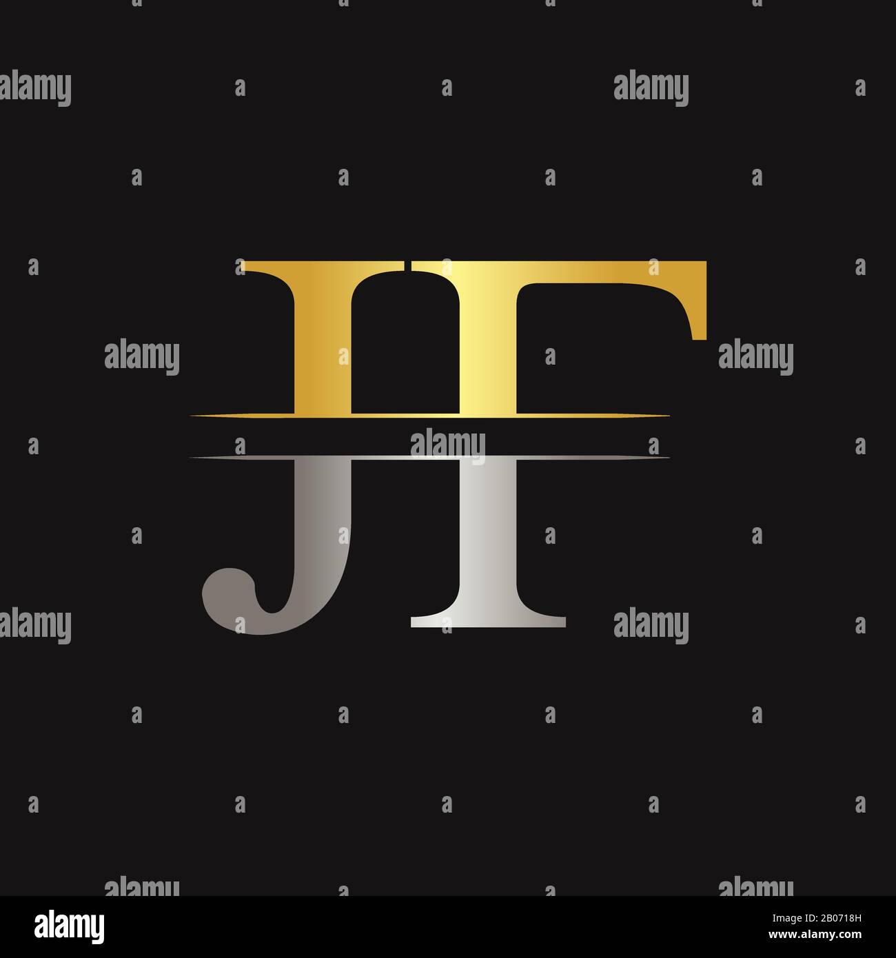 JF letter Type Logo Design vector Template. Abstract Letter JF logo Design Stock Vector Image ...