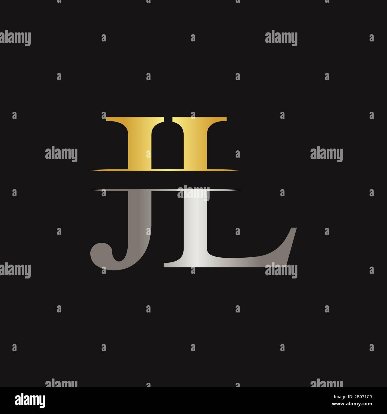 JL letter Type Logo Design vector Template. Abstract Letter JL logo ...