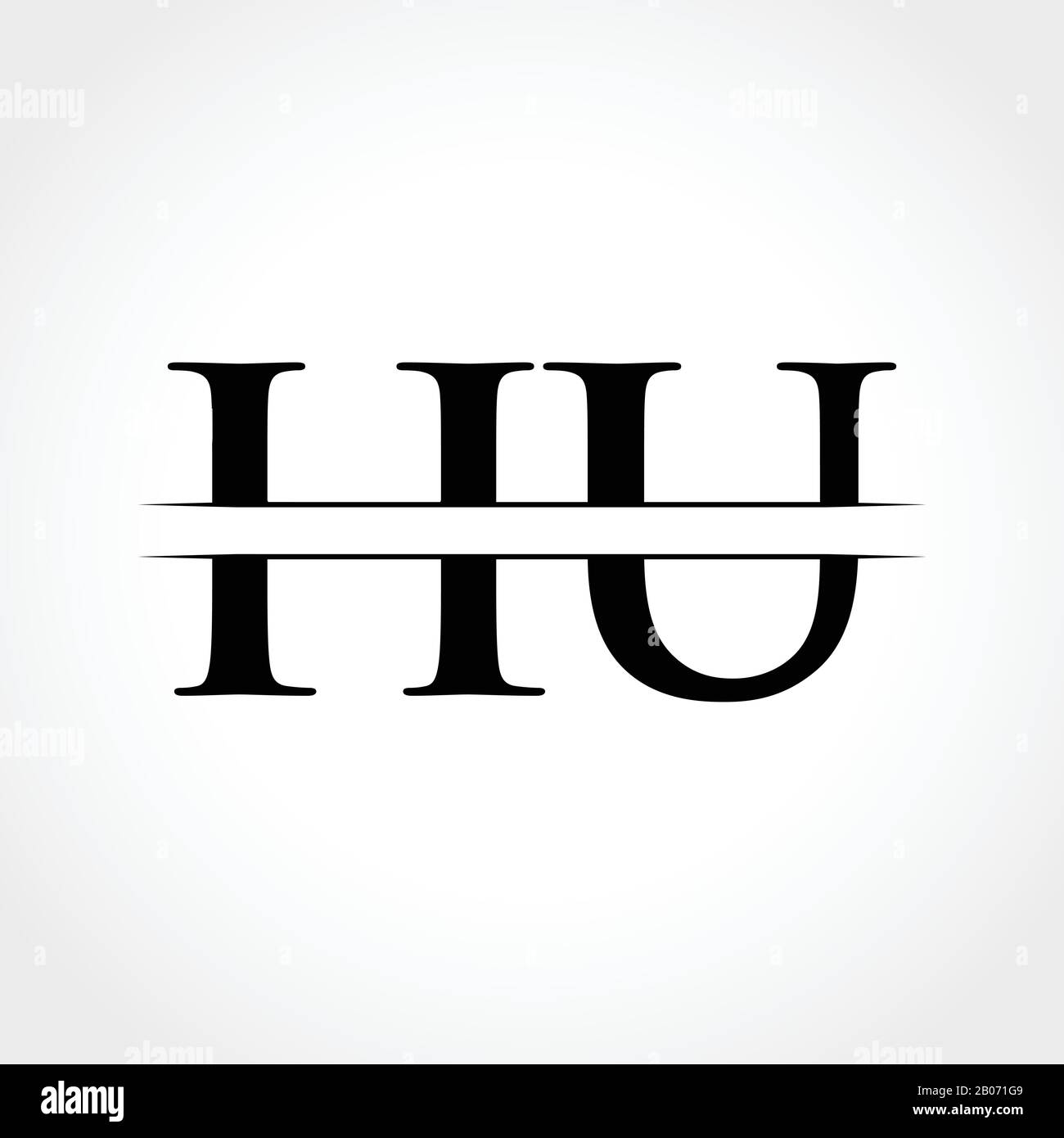 HU letter Type Logo Design vector Template. Abstract Letter HU logo ...