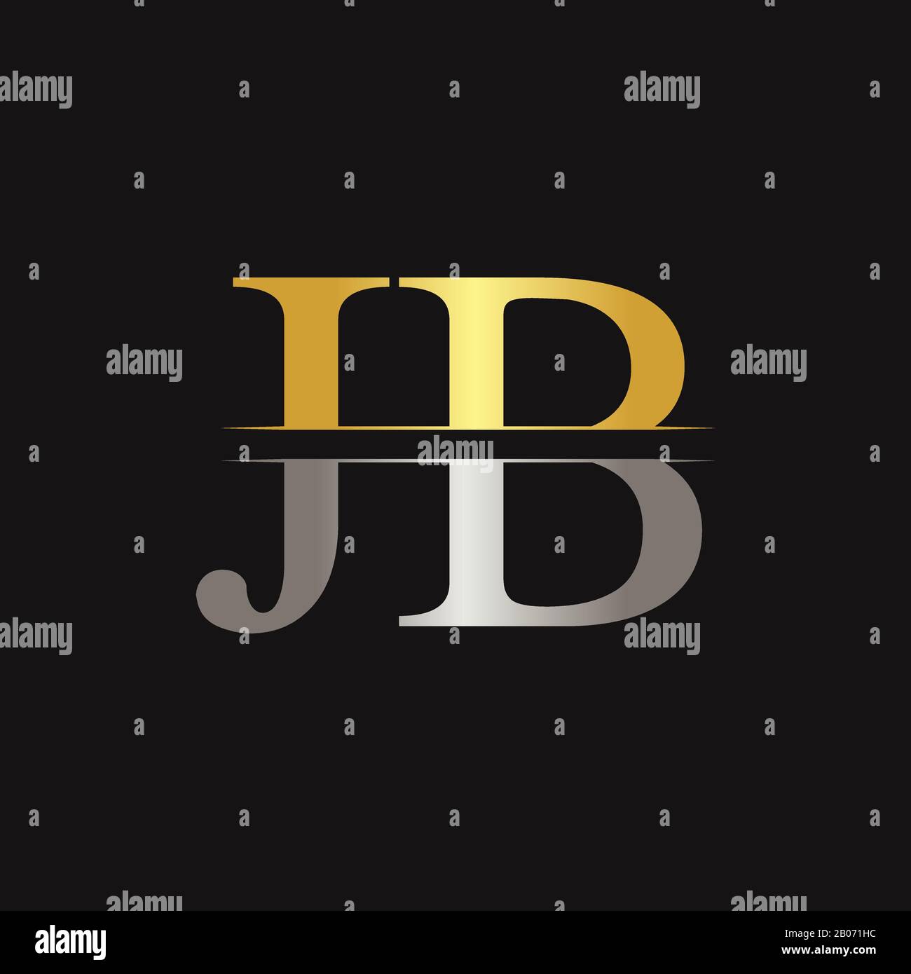JB letter Type Logo Design vector Template. Abstract Letter JB logo Design Stock Vector Image ...