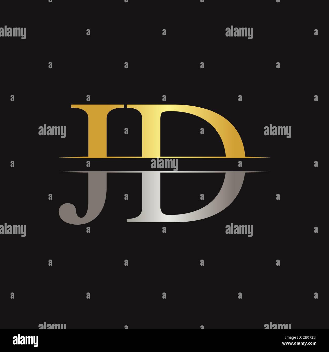 JD letter Type Logo Design vector Template. Abstract Letter JD logo ...