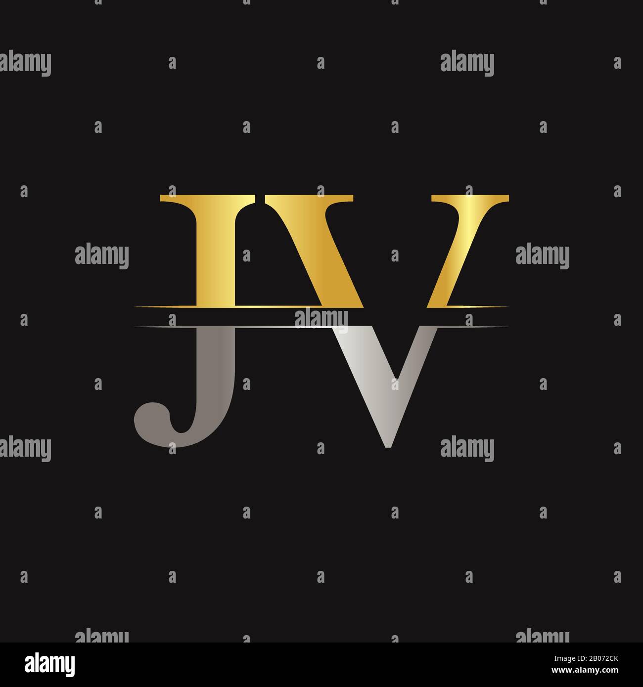 JV letter Type Logo Design vector Template. Abstract Letter JV logo ...