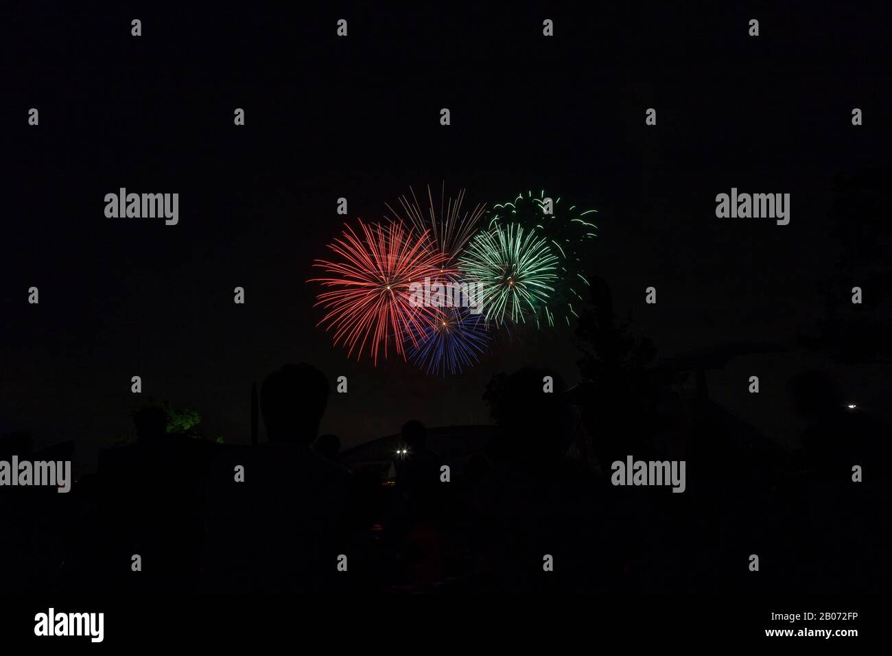 Colorful firework show on summer in Japan.,Hanabi matsuri Stock Photo ...