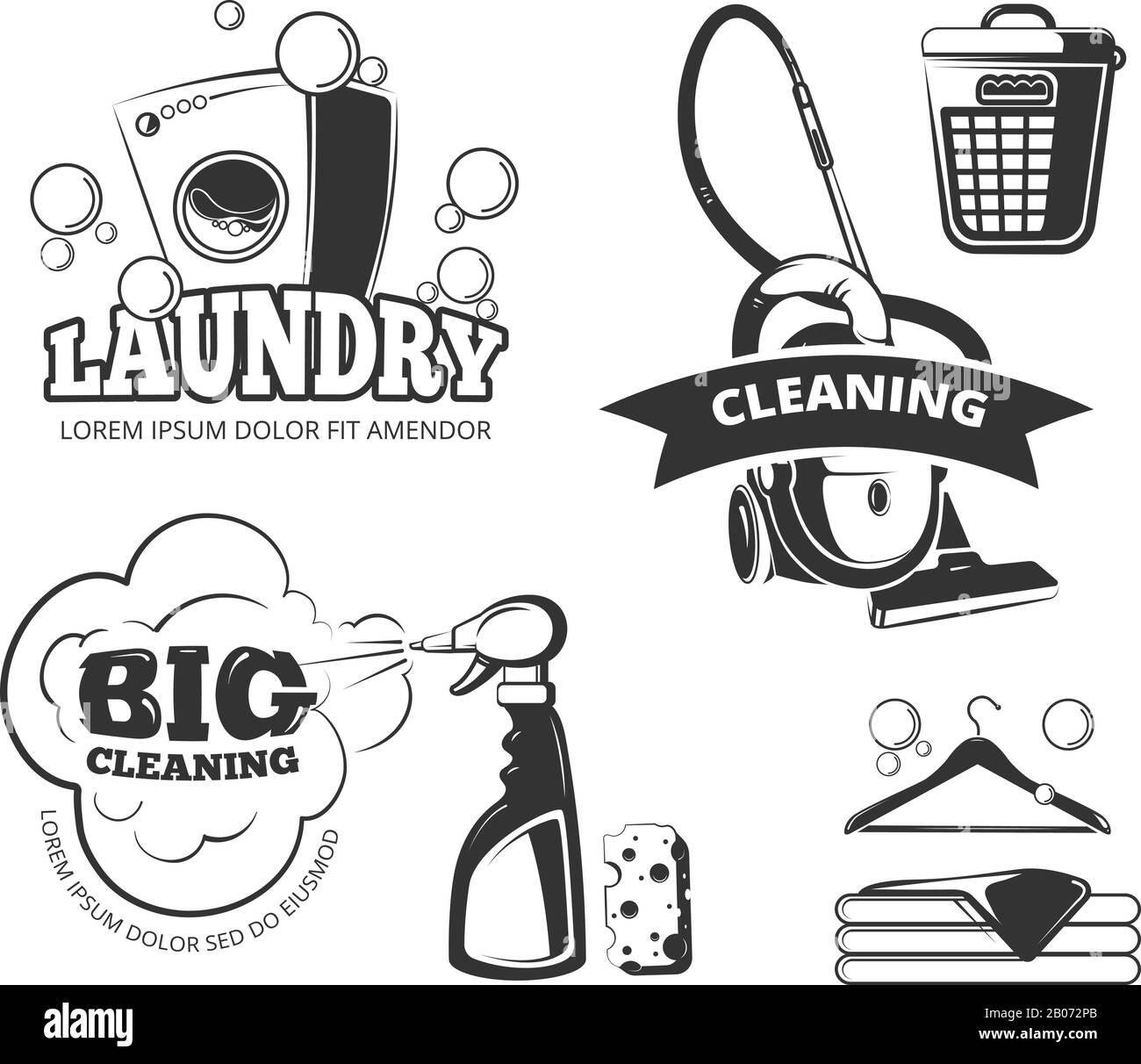 Laundry logos Stock Vector Images - Alamy