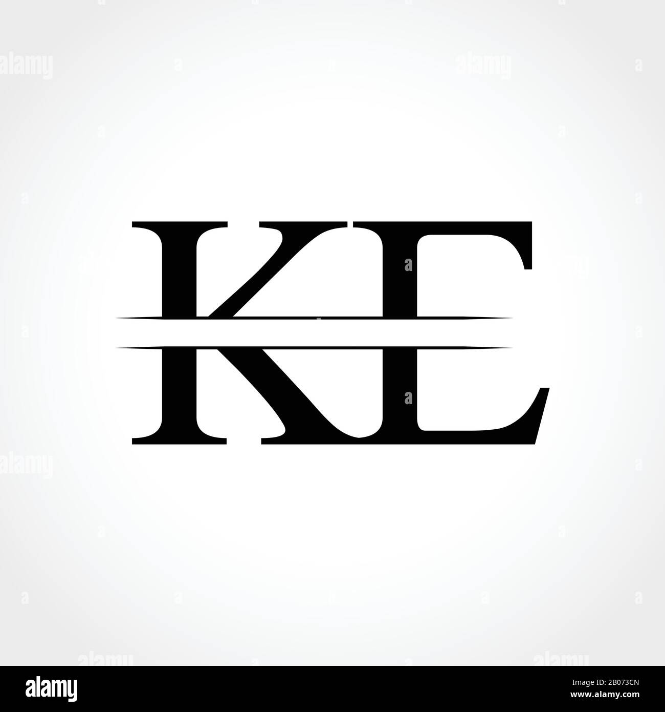 Initial KE letter Logo Design vector Illustration. Abstract Letter KE ...