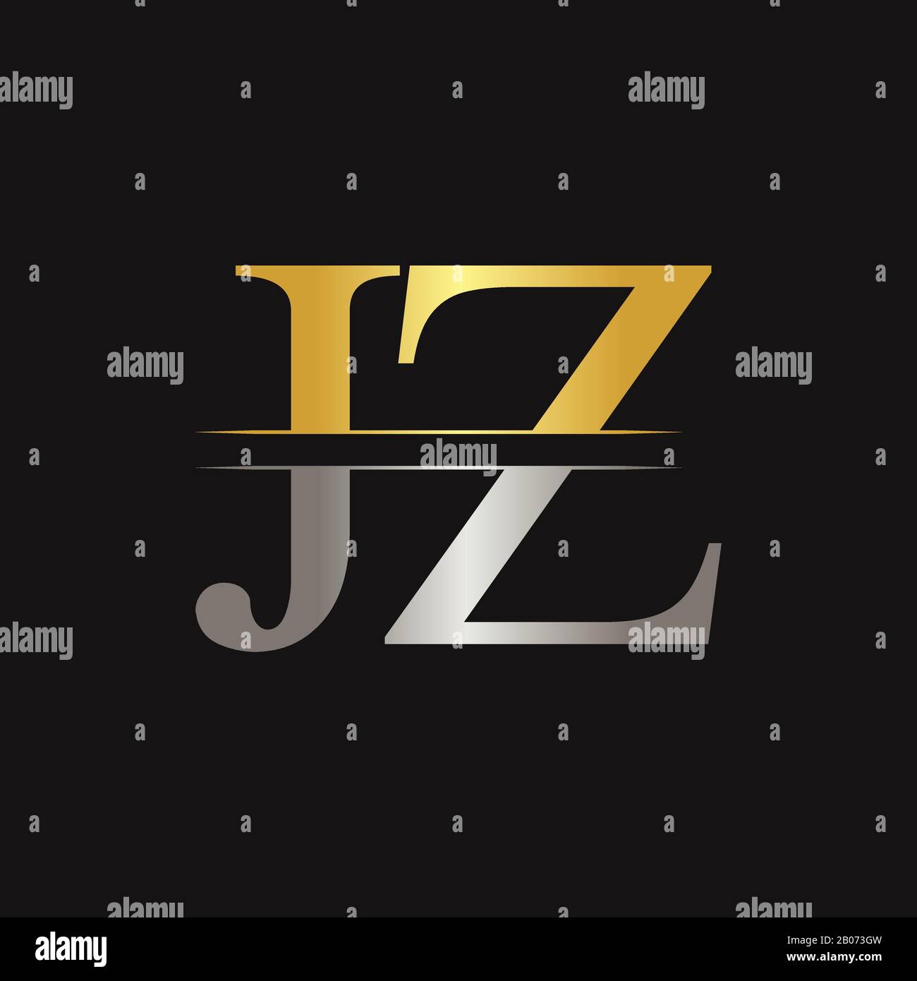 JZ letter Type Logo Design vector Template. Abstract Letter JZ logo ...
