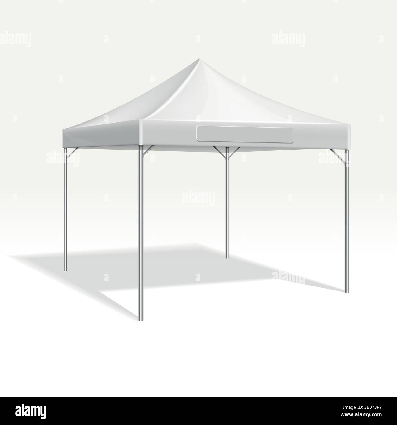 Mobile marquee tent for trade show. Vector mockup protection roof form ...
