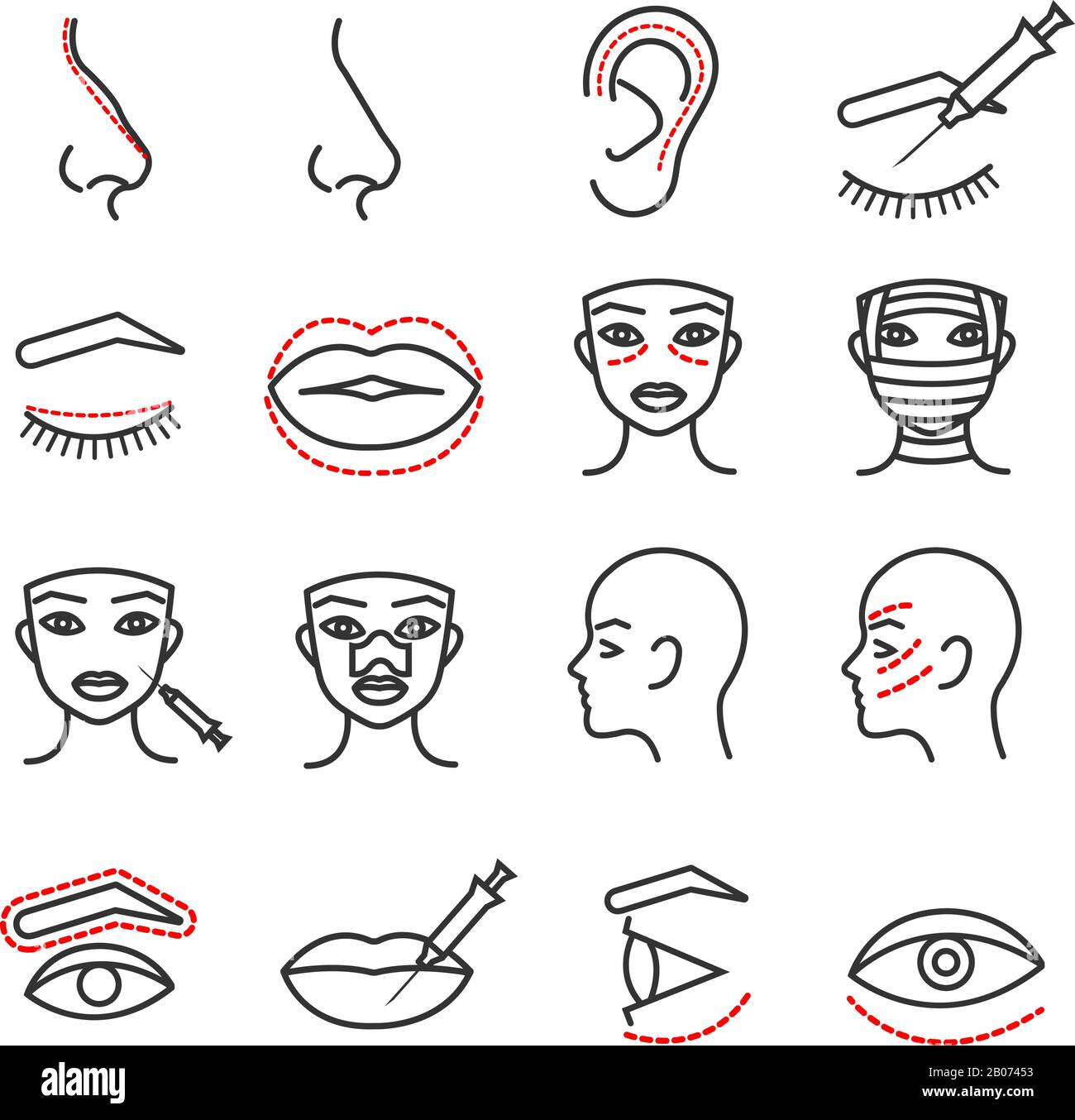 Syringe illustration face Stock Vector Images - Alamy