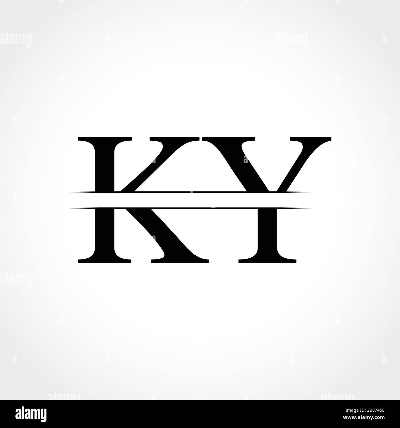 Initial KY letter Logo Design vector Illustration. Abstract Letter KY ...