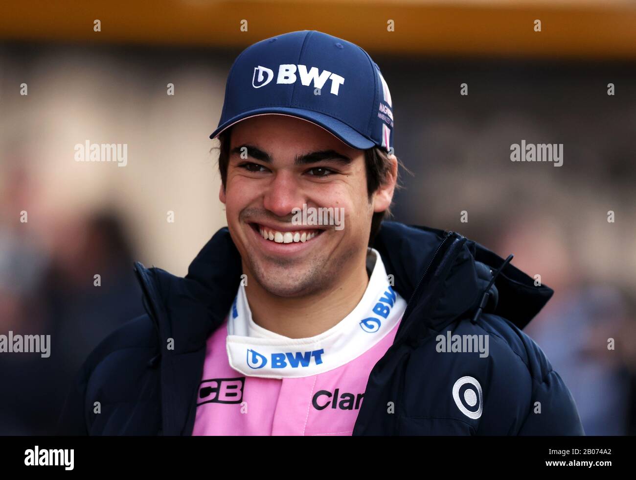 Racing Point's Lance Stroll during day one of pre-season testing at the ...