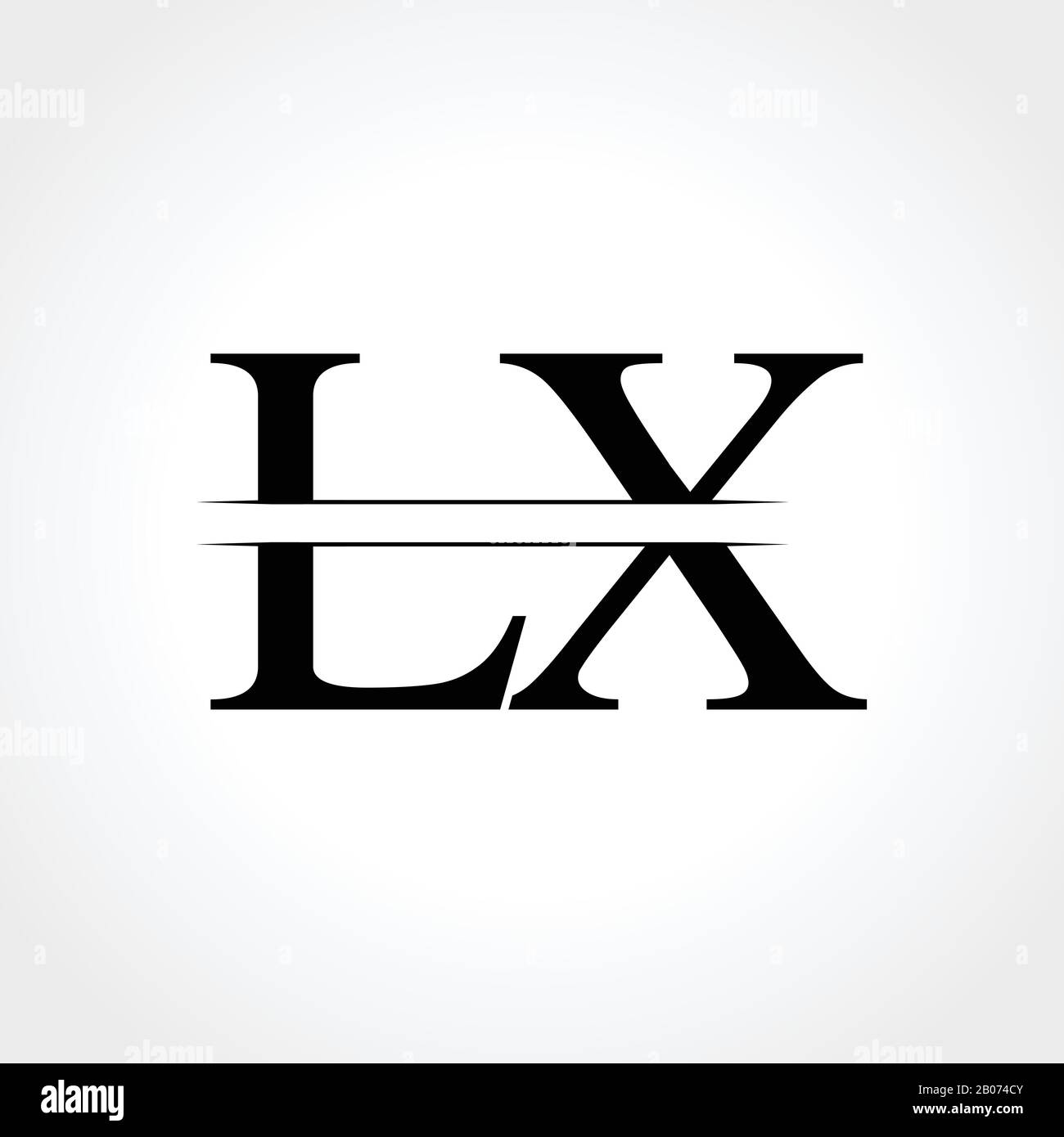 Initial LX letter Logo Design vector Template. Abstract Black Letter LX ...
