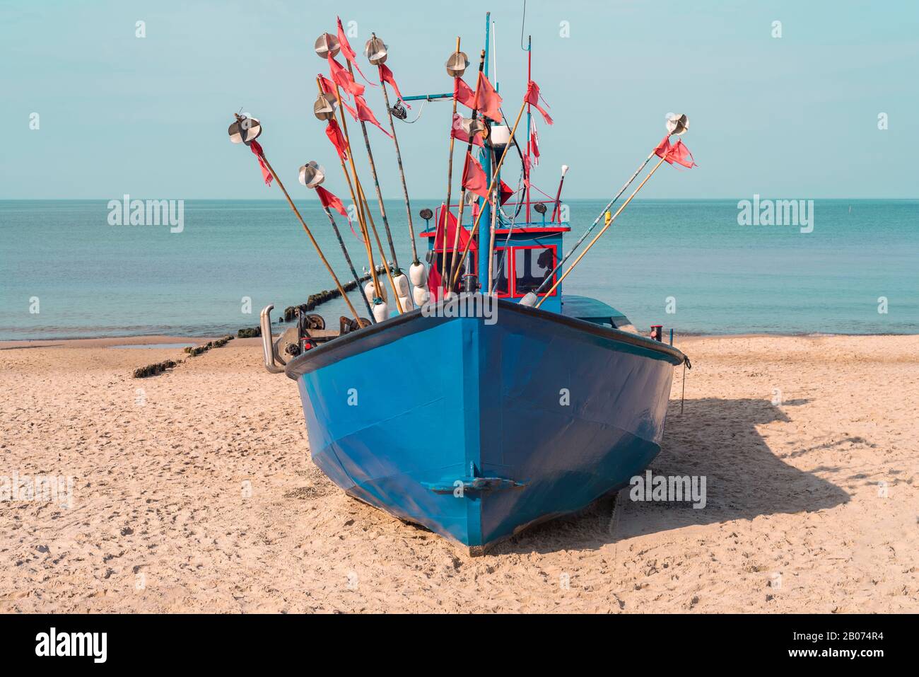 Fishing boat on the beach Stock Photo - Alamy