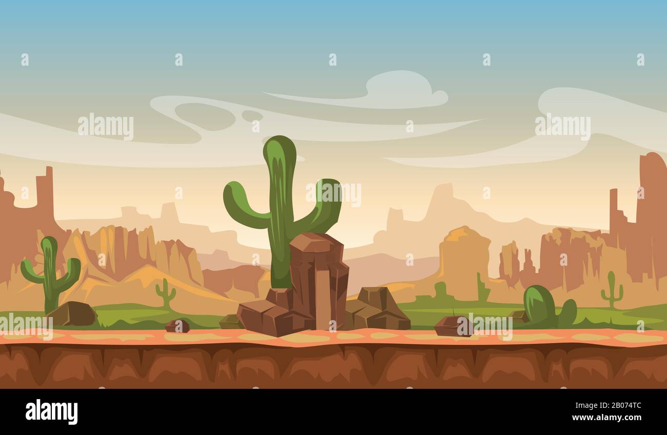 Desert Background Cartoon