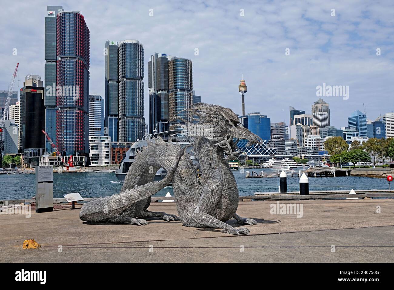 Sydney, Australia - October 6, 2019: A sculpture Emerging Dragon by ...