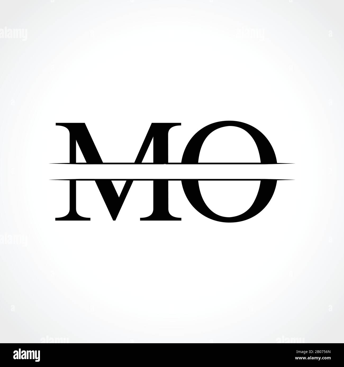 Initial MO letter Logo Design vector Template. Abstract Black Letter MO ...