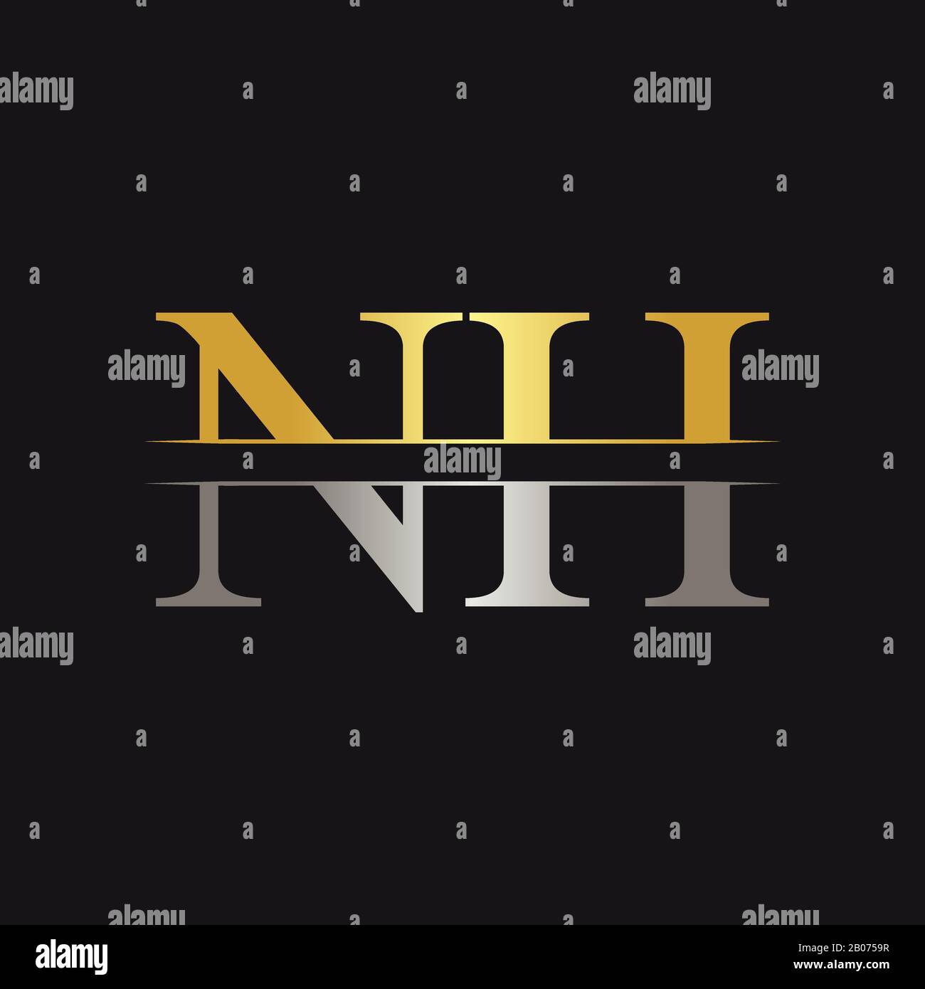Letter nh logo vector vectors hi-res stock photography and images - Alamy