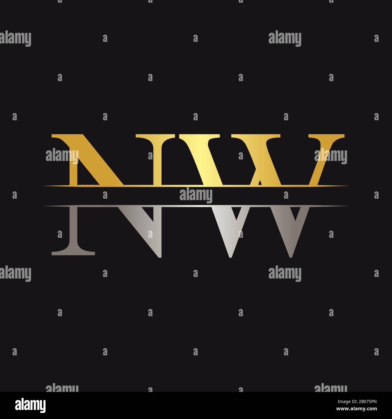Initial Monogram Letter NW Logo Design Vector Template. NW Letter Logo ... Initial Monogram Letter NW Logo Design Vector Template. NW Letter Logo ...