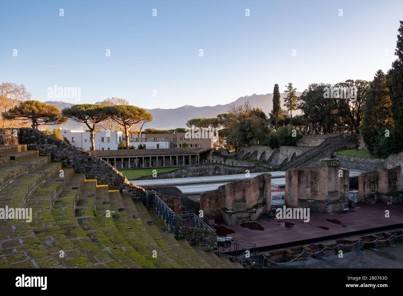 Ancient Roman amphitheatre in Pompeii Archaeological Site, Naples ...