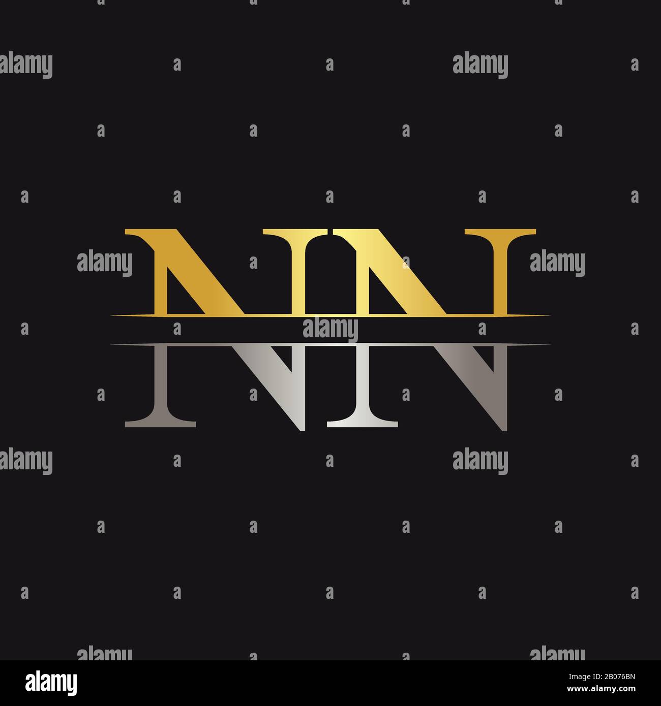 Initial Monogram Letter NN Logo Design Vector Template. NN Letter Logo Design Stock Vector Image ...