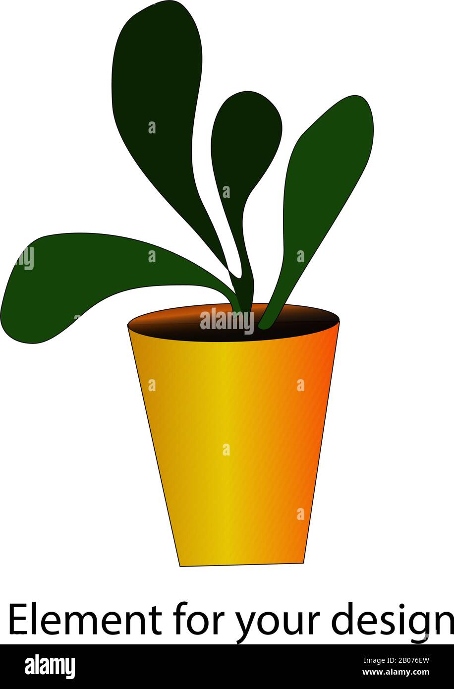 Simple flower potted on a white background Stock Vector Image & Art - Alamy