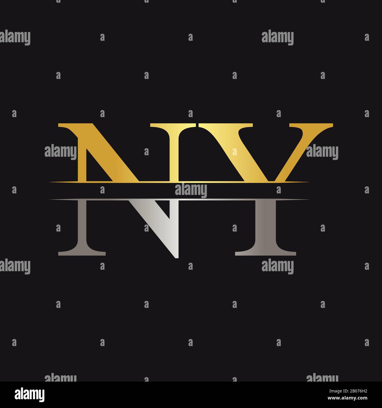 Ny letter logo design Stock Vector Images - Alamy