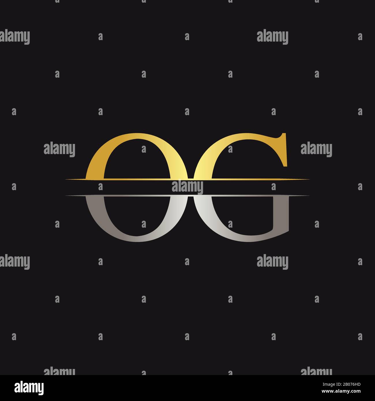 Initial Monogram Letter OG Logo Design Vector Template. OG Letter Logo ...