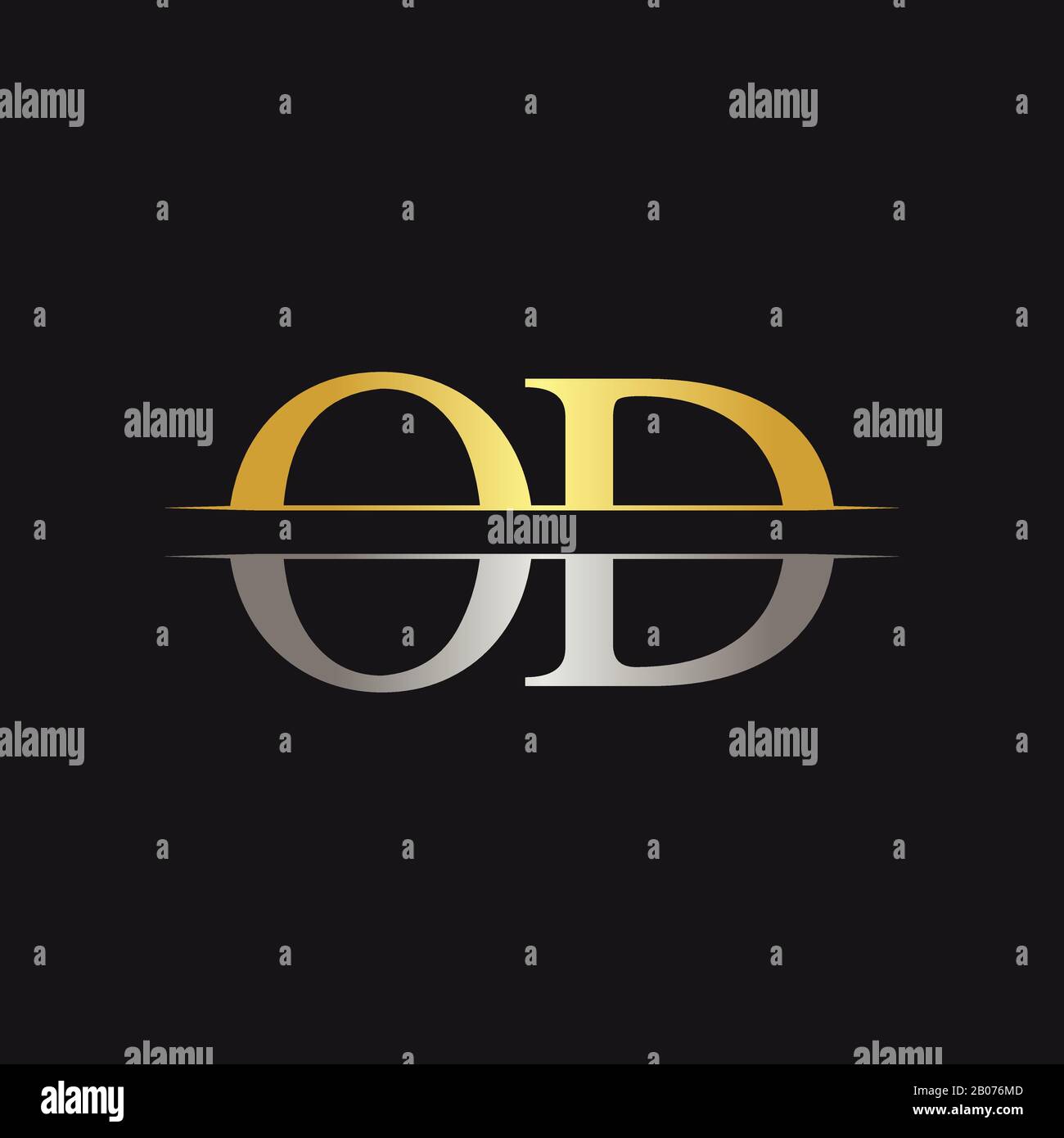 Initial Monogram Letter OD Logo Design Vector Template. OD Letter Logo ...