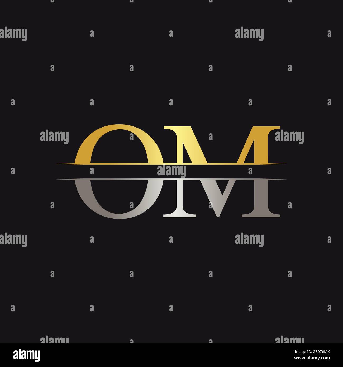 Initial Monogram Letter OM Logo Design Vector Template. OM Letter Logo ...