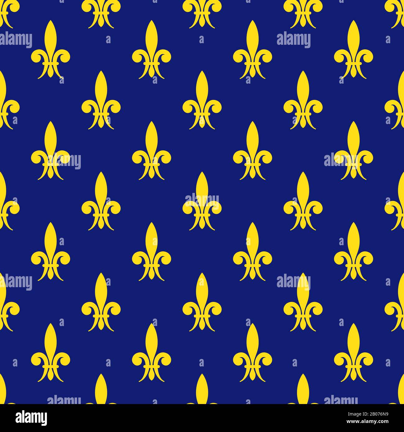 Golden fleur de lis royal lily vector seamless pattern. Floral flower ...