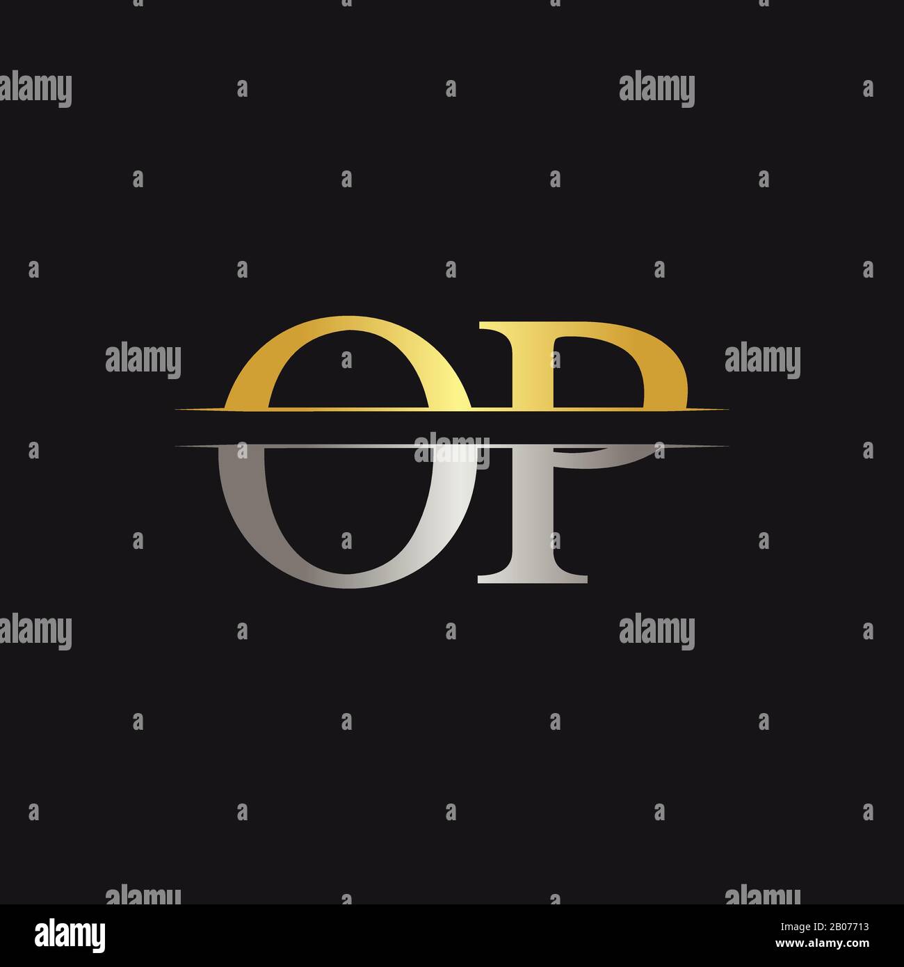 Initial Monogram Letter OP Logo Design Vector Template. OP Letter Logo ...