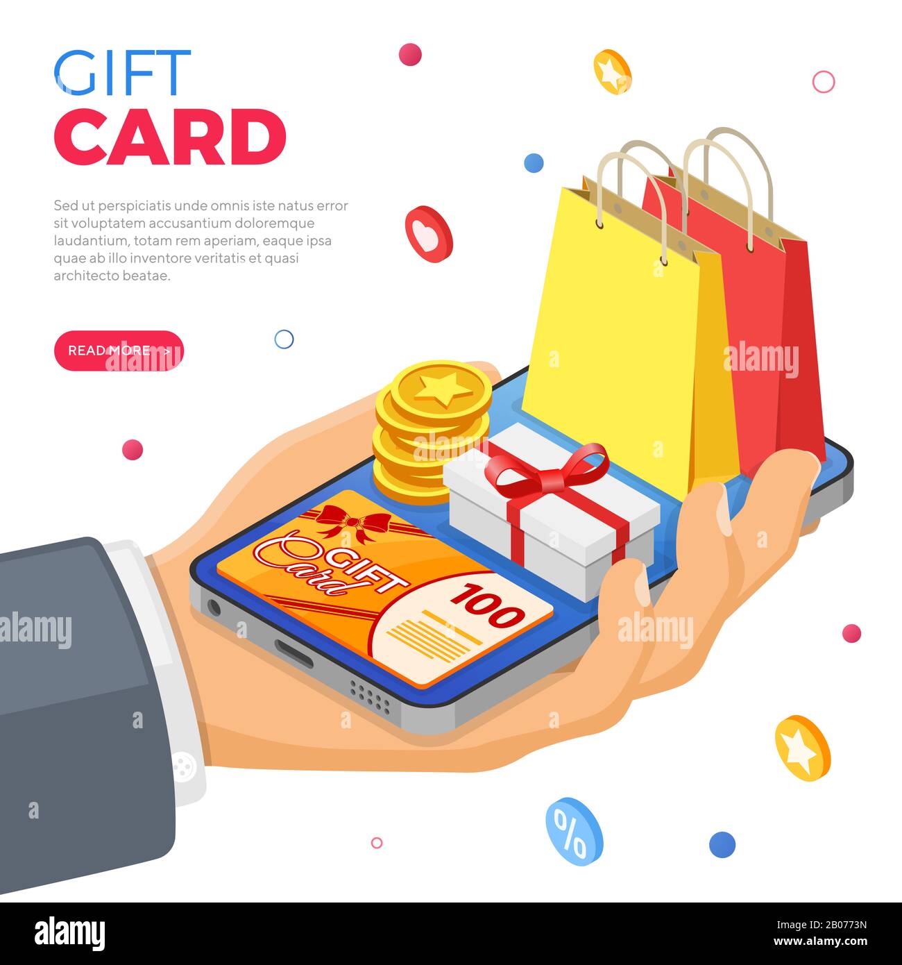 Gift Card Customer Loyalty Programs Banner Stock Vector Image & Art - Alamy