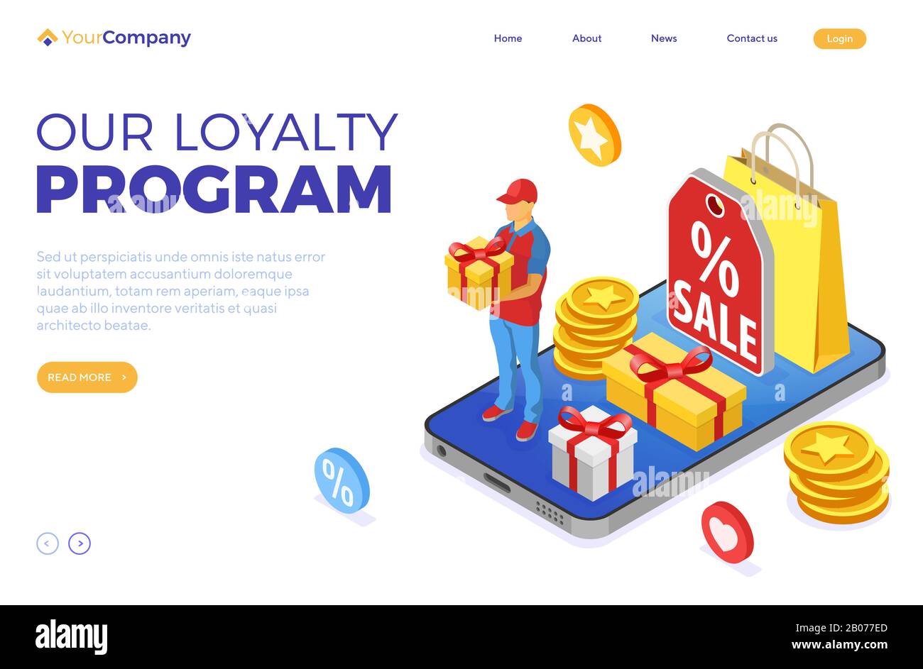Customer Loyalty Programs Banner Stock Vector Image & Art - Alamy