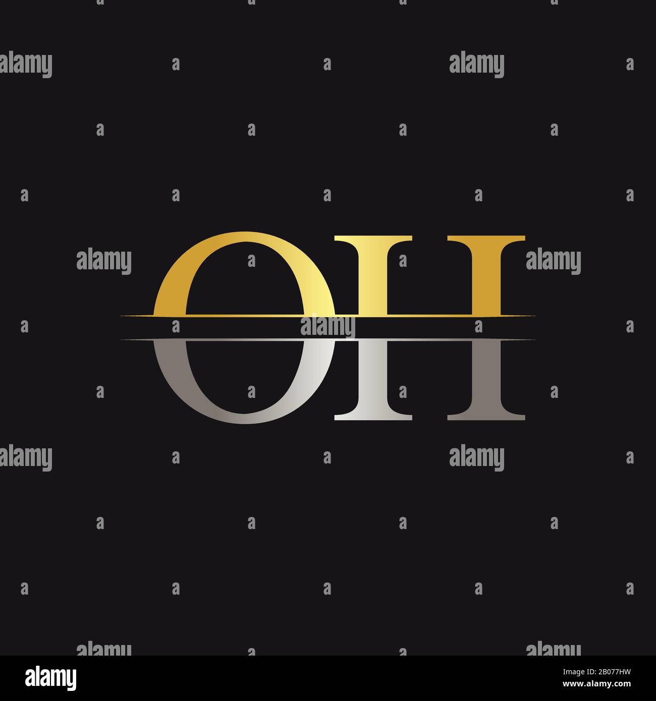 Oh letter logo hi-res stock photography and images - Alamy