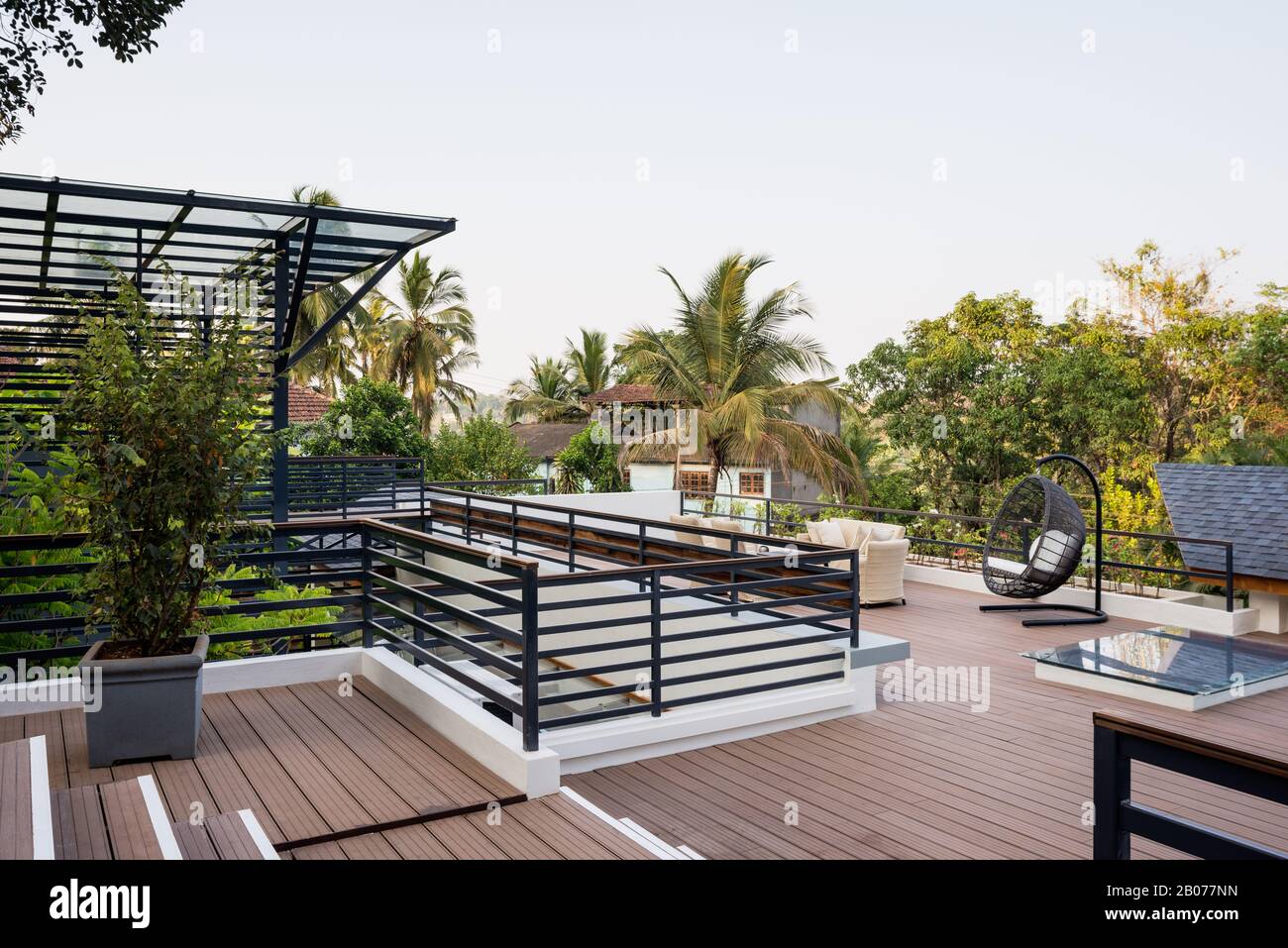 Balcony of modern home Stock Photo - Alamy