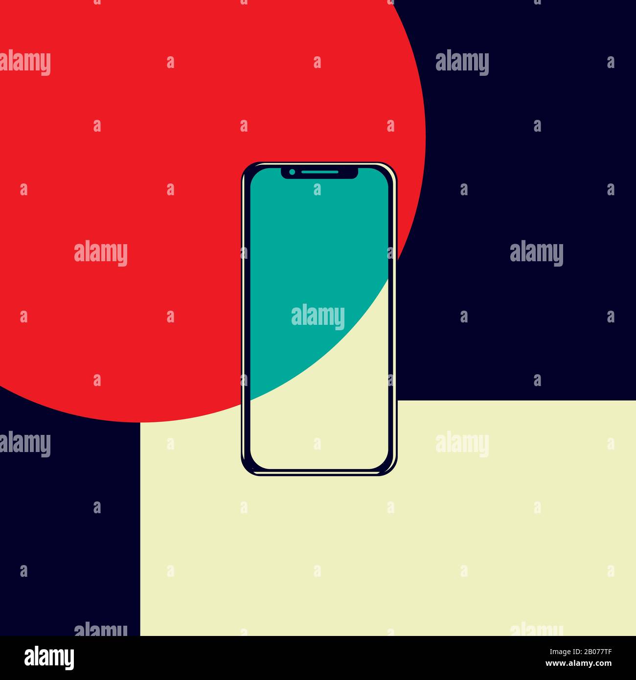 Cellular modern frameless phone Stock Vector Image & Art - Alamy