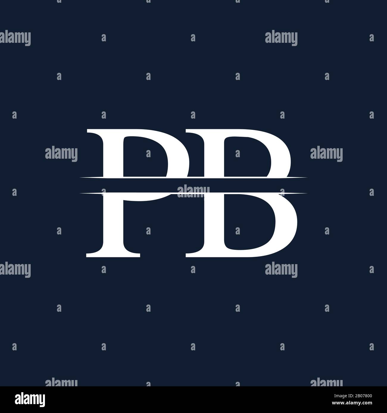Initial Monogram Letter PB Logo Design Vector Template. PB Letter Logo ...