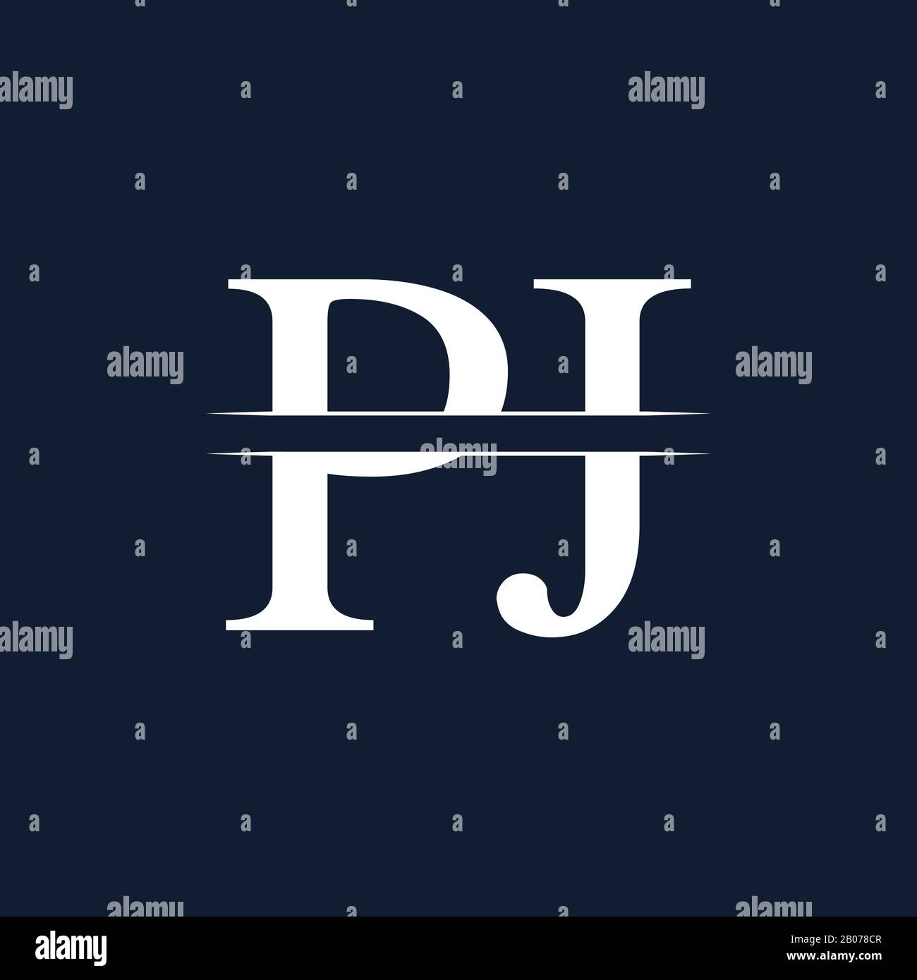 Initial Monogram Letter PJ Logo Design Vector Template. PJ Letter Logo ...