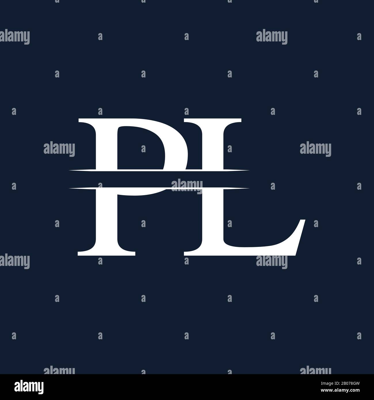 Initial Monogram Letter PL Logo Design Vector Template. PL Letter Logo ...