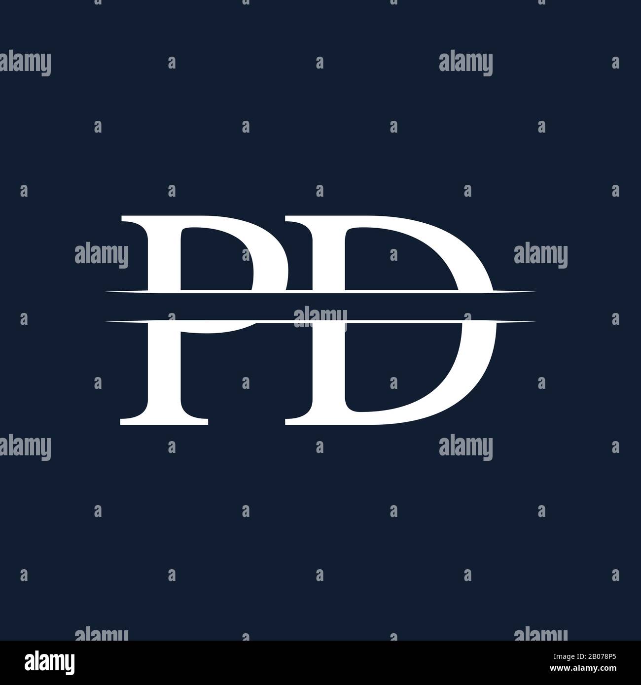 Initial Monogram Letter PD Logo Design Vector Template. PD Letter Logo ...