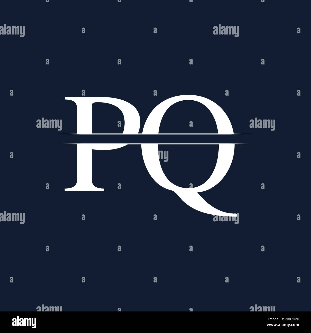 Initial Monogram Letter PQ Logo Design Vector Template. PQ Letter Logo ...