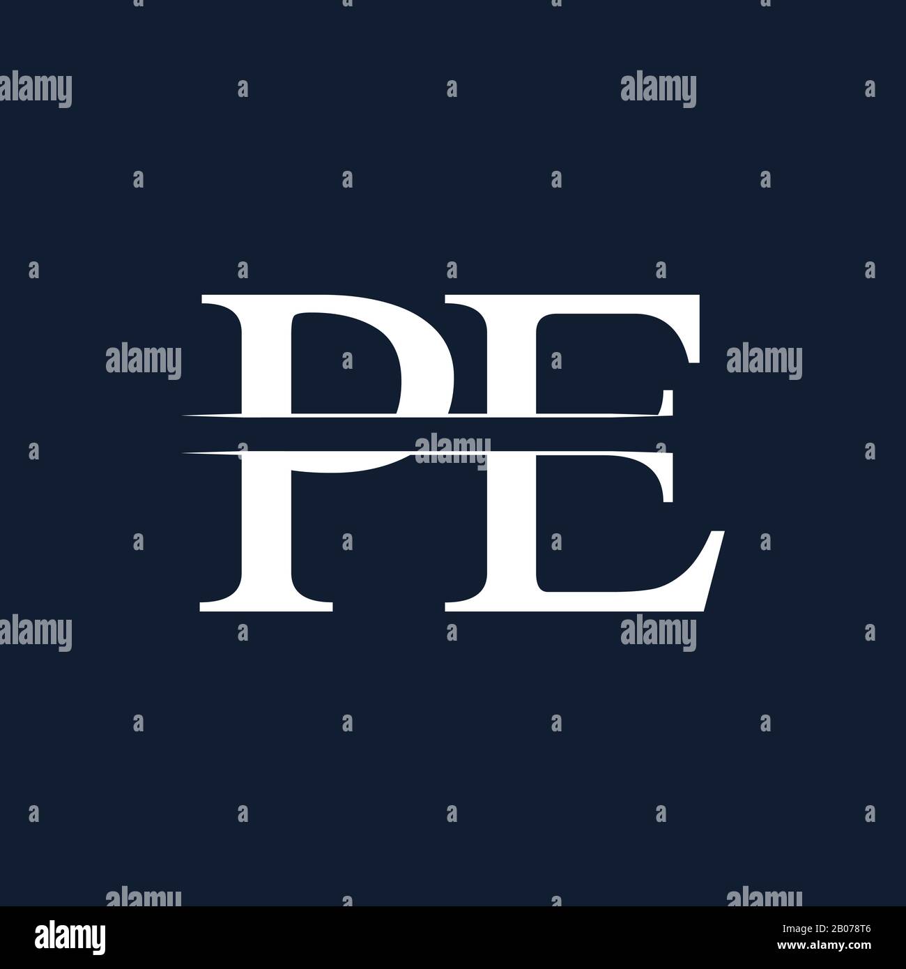 Initial Monogram Letter PE Logo Design Vector Template. PE Letter Logo ...