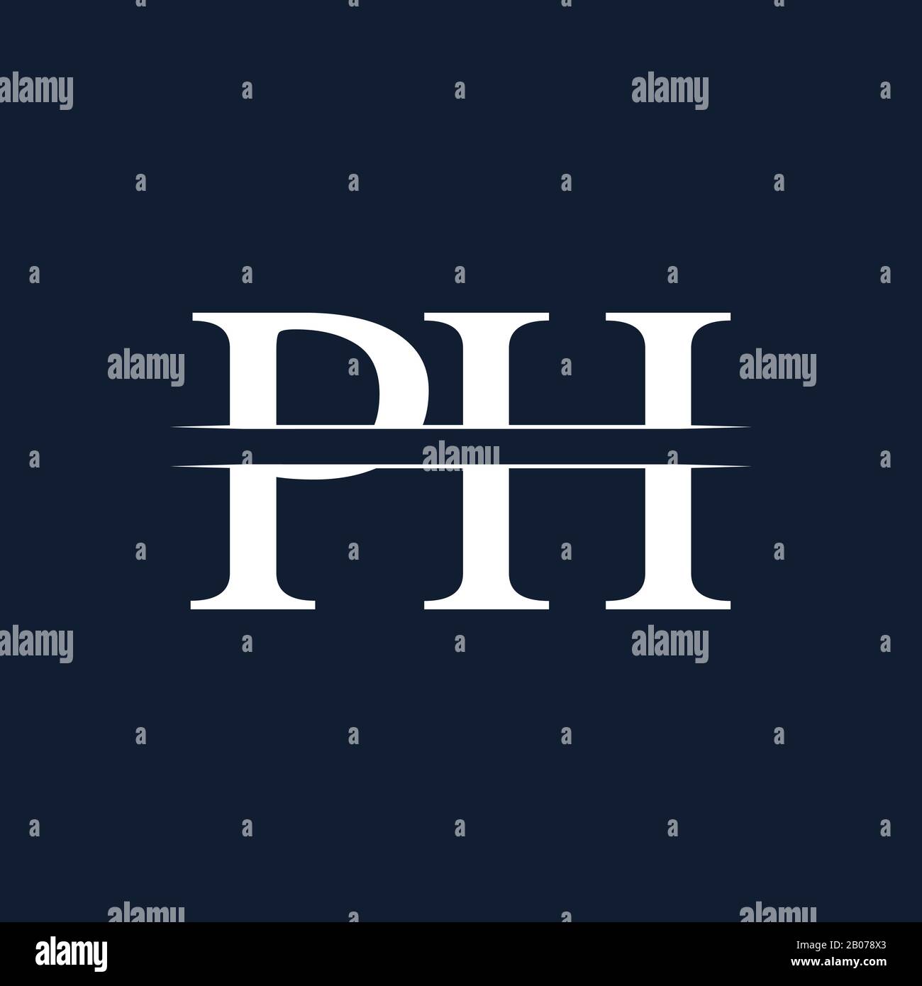 Initial Monogram Letter PH Logo Design Vector Template. PH Letter Logo ...