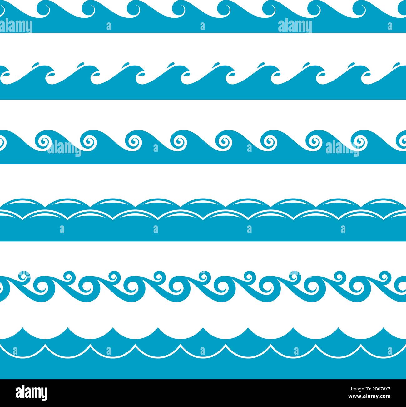 Sea wave blue waves Stock Vector Images - Alamy