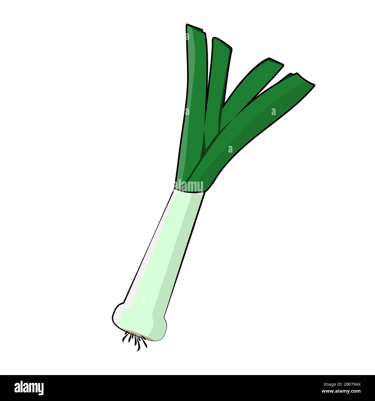 Leek icon. Flat illustration of leek vector isolated on white ...