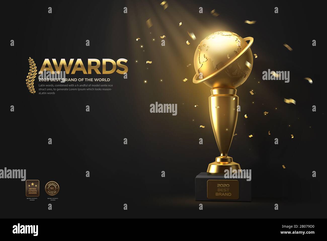3d rendering of Trophy, Winning or Awards 014 Stock Photo - Alamy